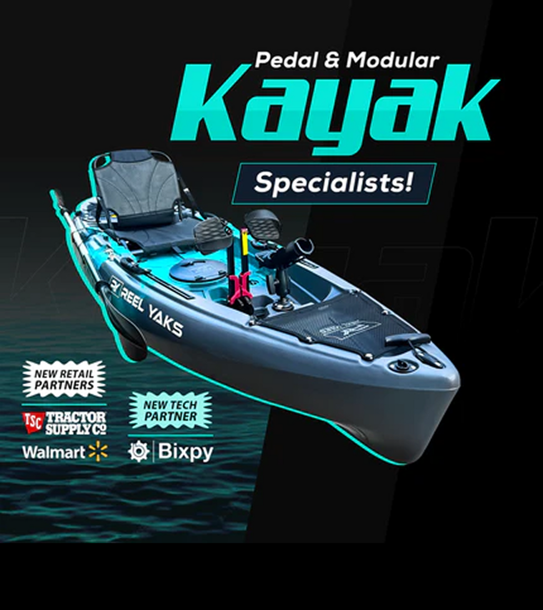 Reel Yaks | Modular Pedal Fishing Kayaks & Motor-Ready Gear – ReelYaks