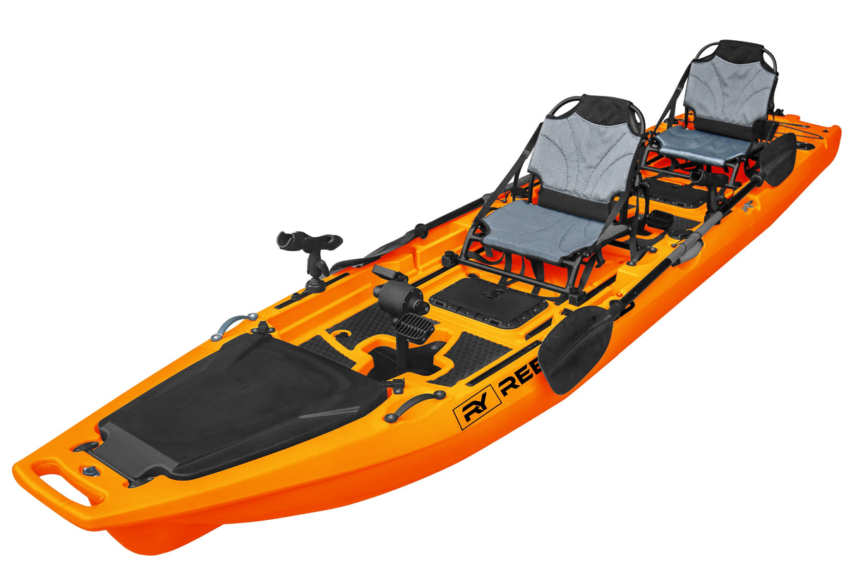 13.8ft Modular Fishing Kayak – Lightweight, Pedal Drive & Tandem – ReelYaks