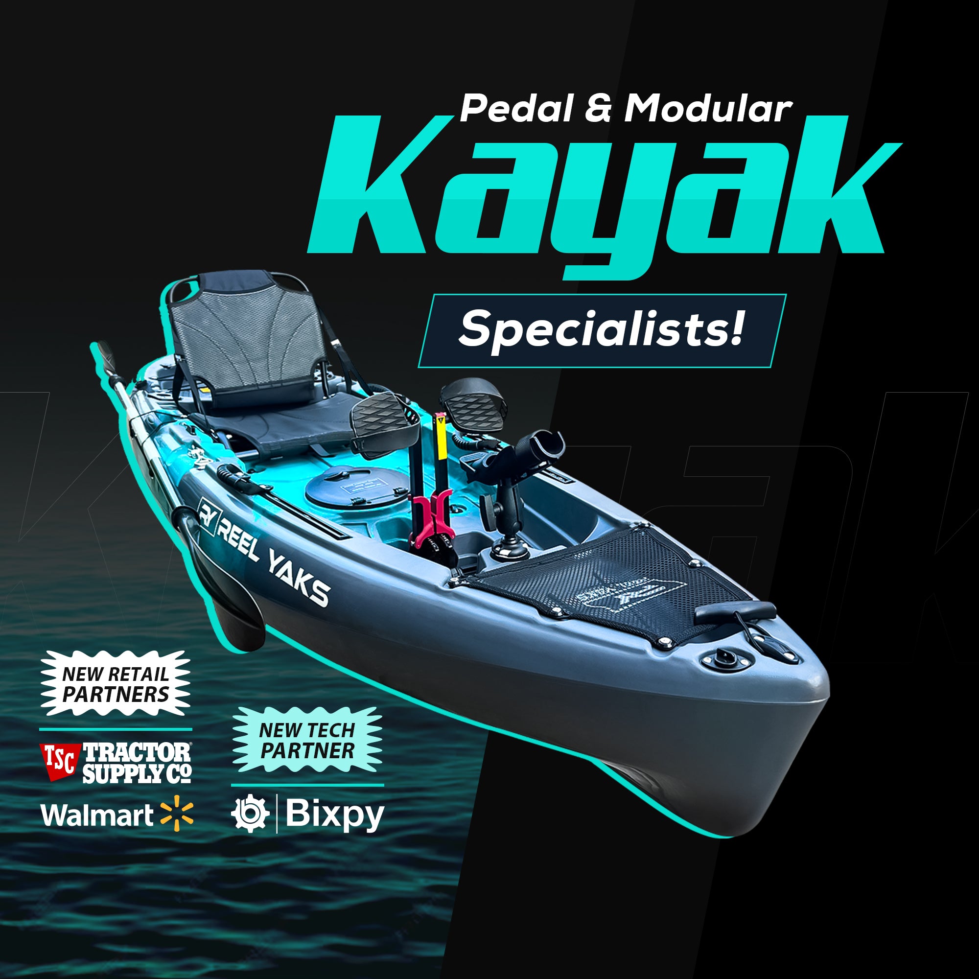 Fishing Kayaks Pedal Paddle Modular Motorize Trolling Angler Accessory ...